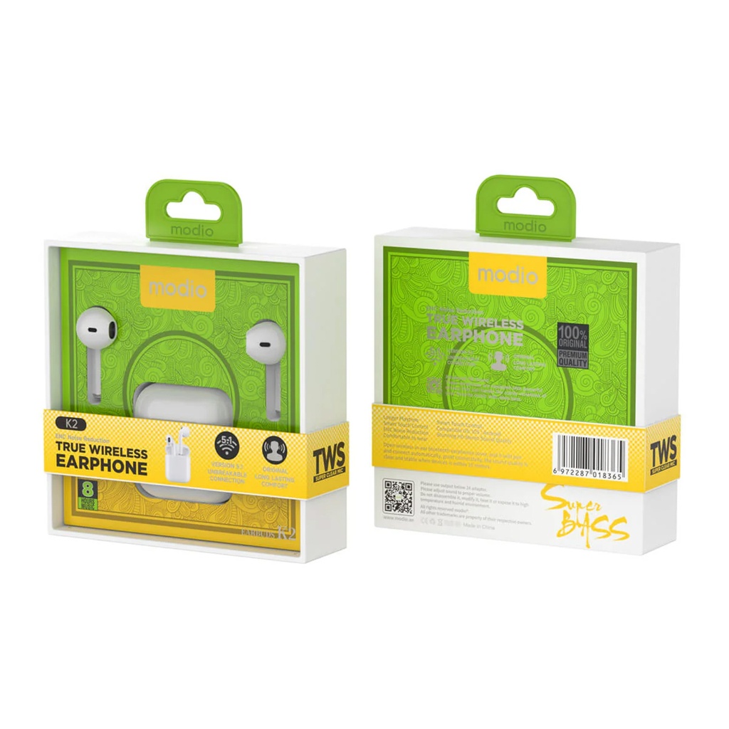Modio k2 True Wirless Earphone | Oksouq