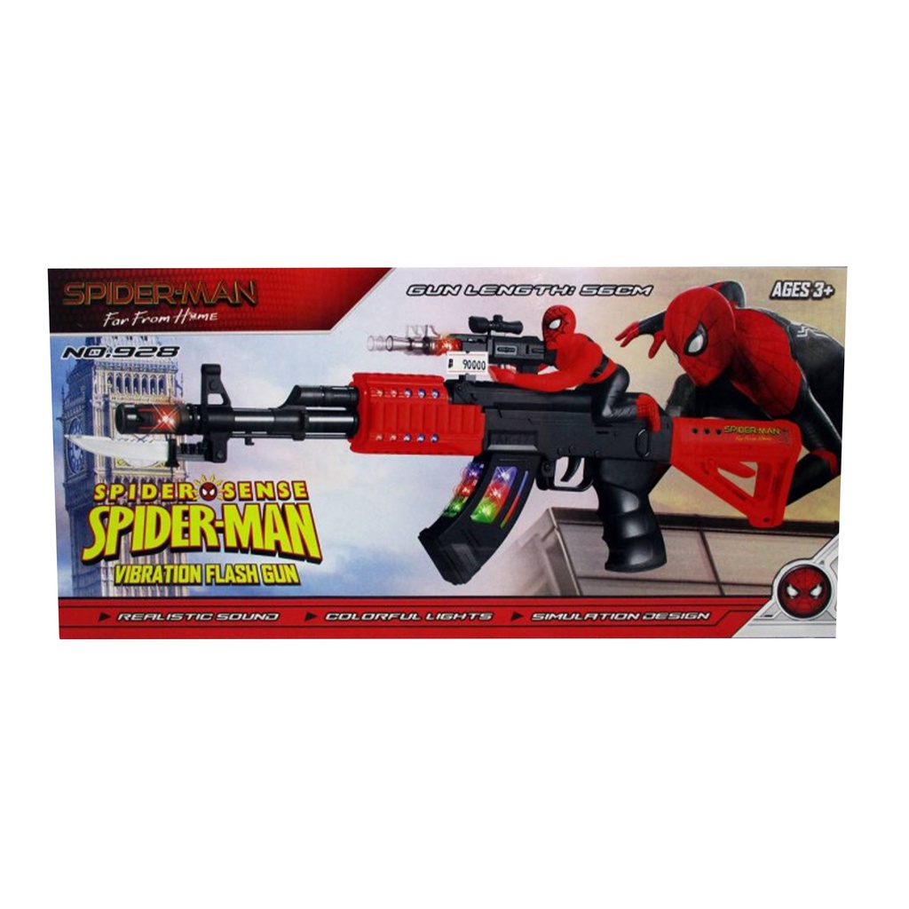 Spider Man Vibration Flash Gun | Oksouq