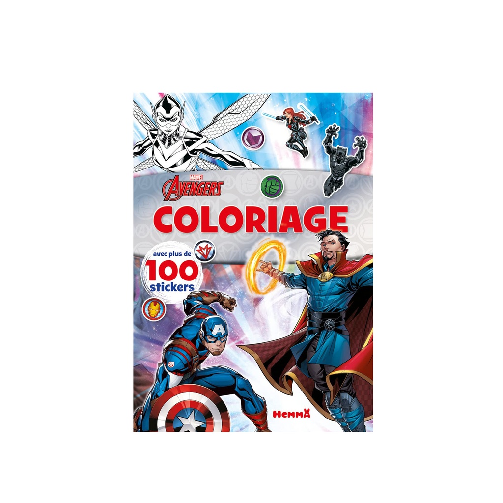Marvel Avengers Color Book + 100 Stickers Hemm | Oksouq