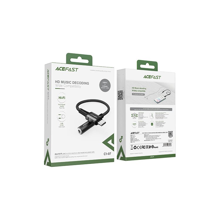 Acefast HD Music Decoding C1-07 Wide Compatibility USB-C to 3.5 mm ...