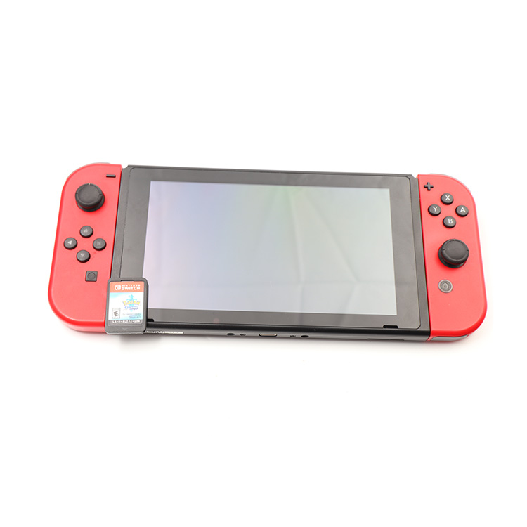 Nintendo Switch V1 Beautiful Red + Pokemon Sword Game | Oksouq