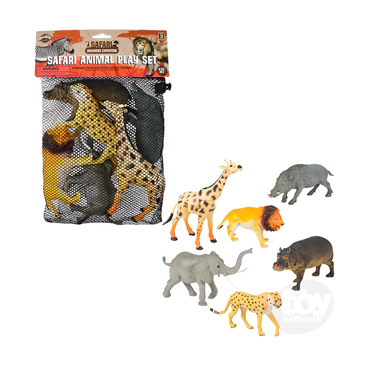 Safari Animals Play Set 6 pc | Oksouq