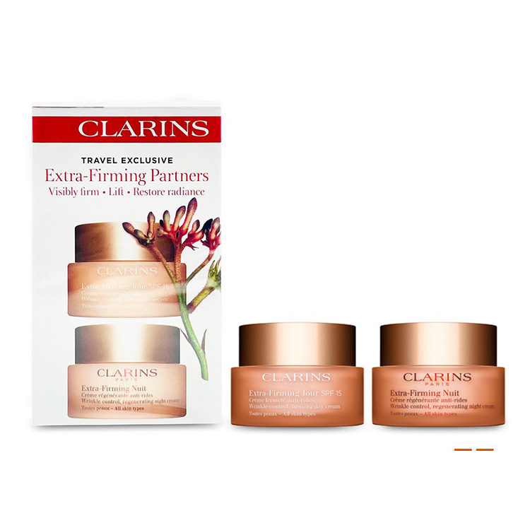Clarins , Travel Exclusive Extra- Firming Partners : Visible firm + lift + restore Radiance 50 ...