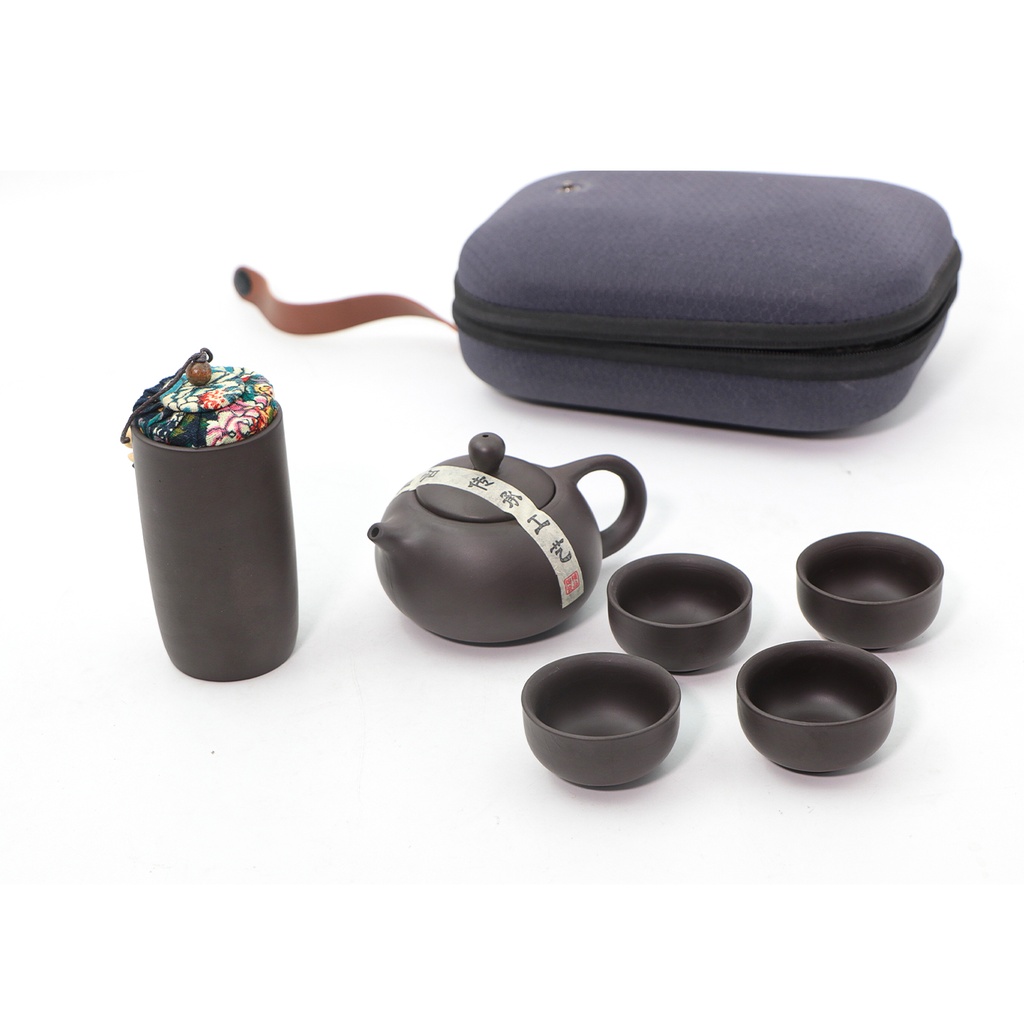 Compact All-In-One Travel Kung Fu Tea Set Handmade Chinese Tea | Oksouq