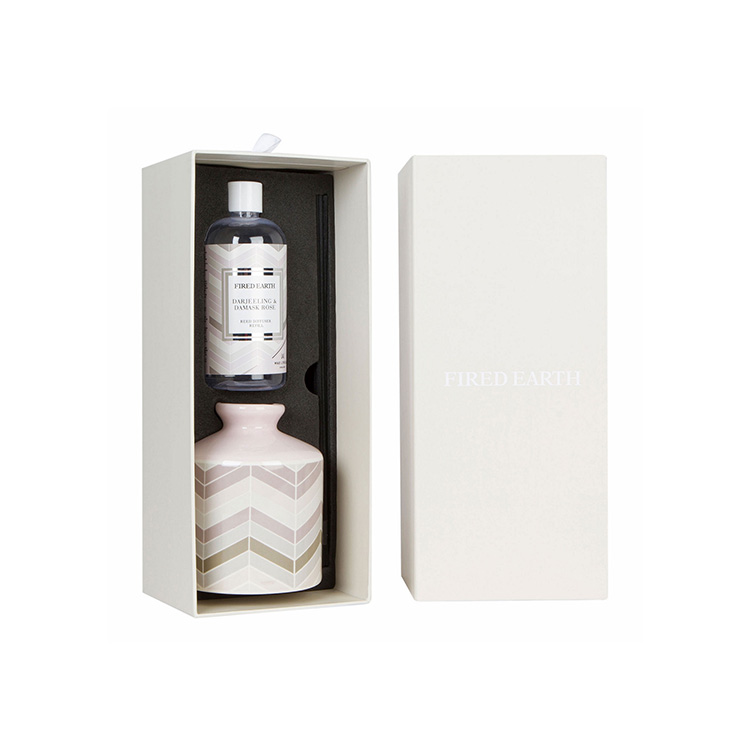 Fired Earth Darjeeling & Damask Rose Ceramic Reed Diffuser 200 ml | Oksouq