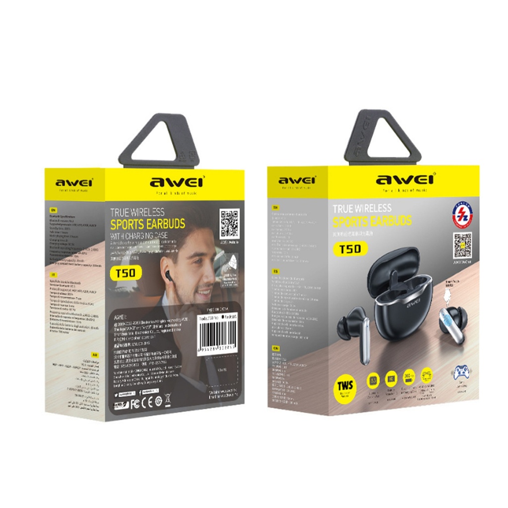Awei T50 True Wireless Gaming Bluetooth Earbuds | Oksouq